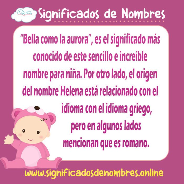 Significado de Helena | Origen | Santoral | Apodos y Más