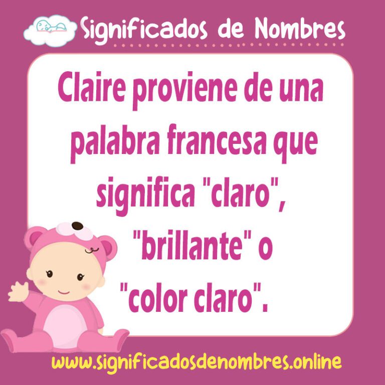 Significado de Claire 🥇【 APODOS, ORIGEN Y MÁS