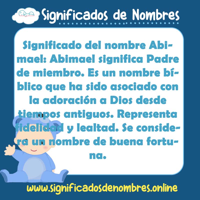 Significado de Abimael 【 APODOS, ORIGEN Y MÁS