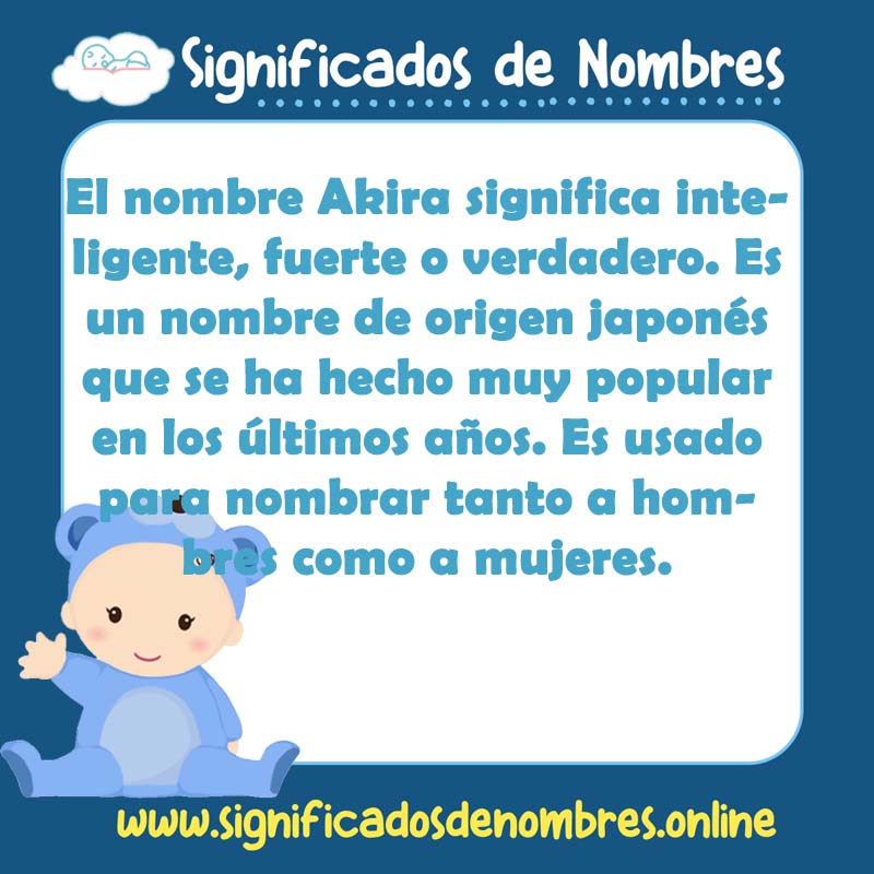 O Que Significa O Nome Akira - FDPLEARN