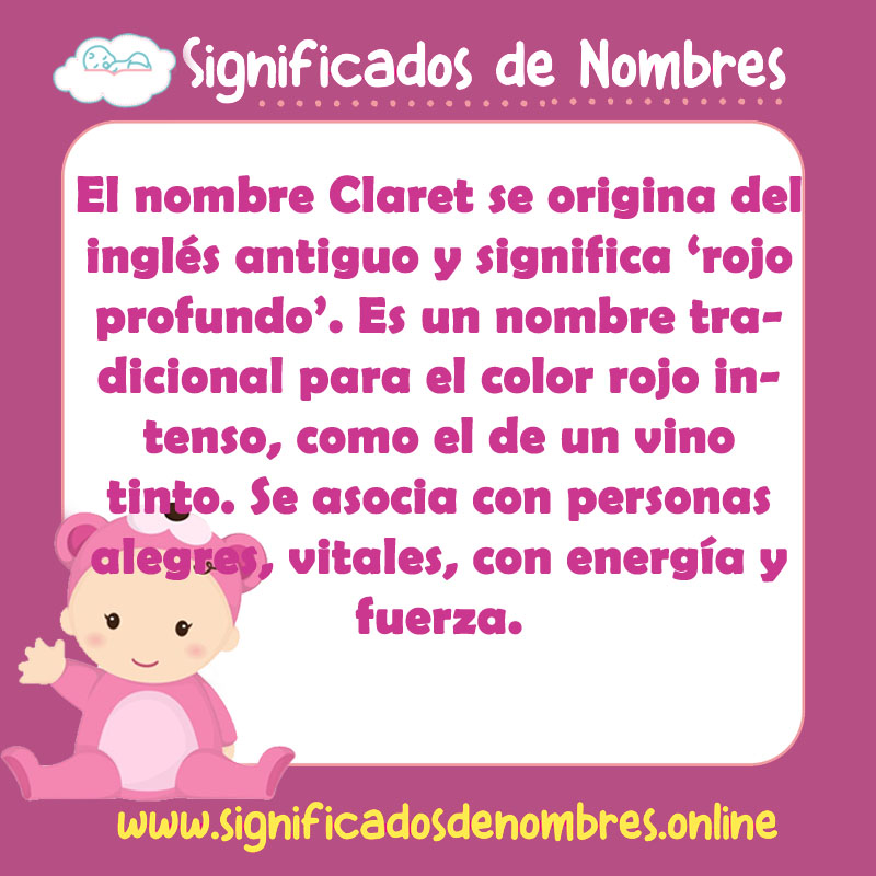 Significado de Claret 【 APODOS, ORIGEN Y MÁS