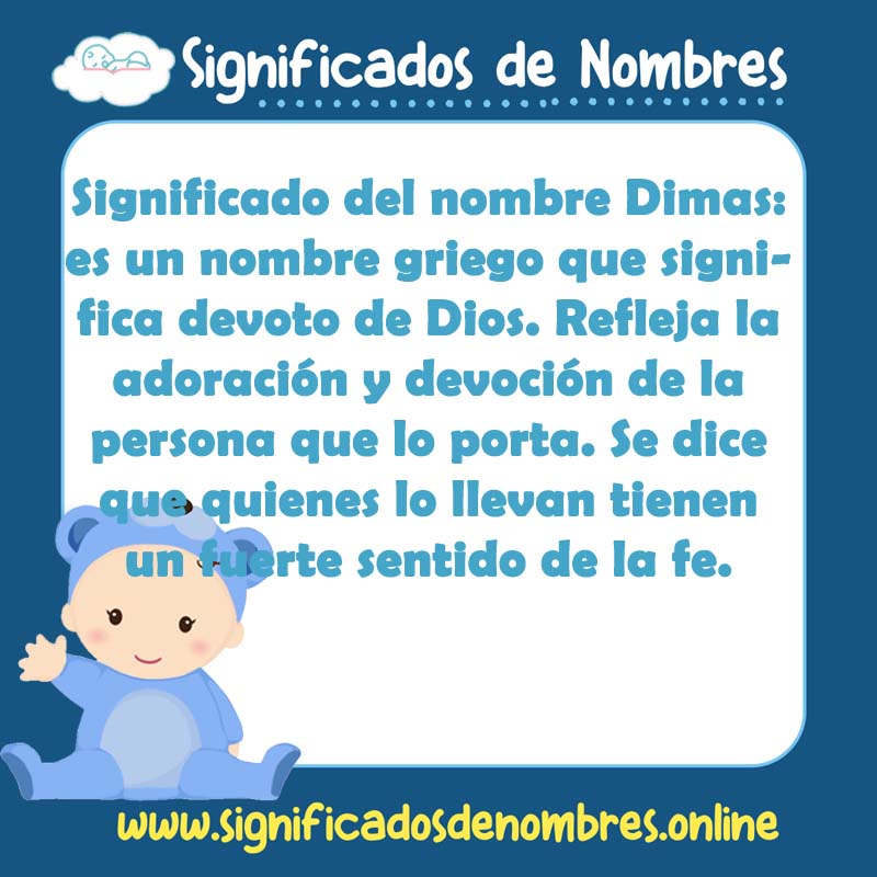 Significado de Dimas 【 APODOS, ORIGEN Y MÁS