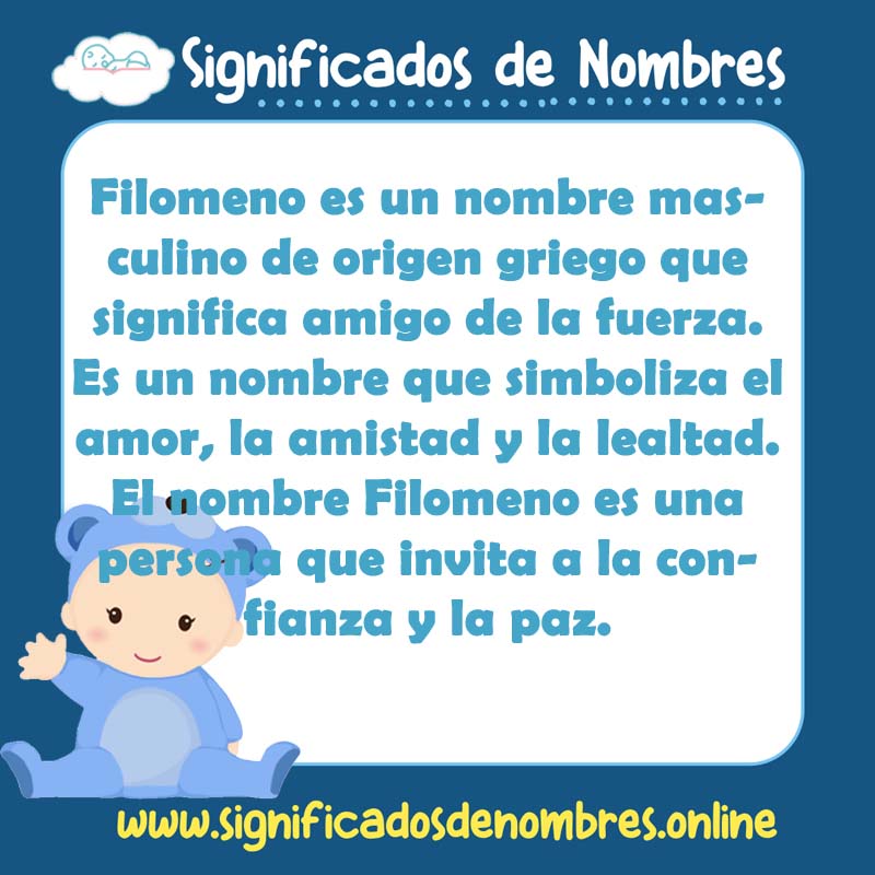 Significado de Filomeno 【 APODOS, ORIGEN Y MÁS