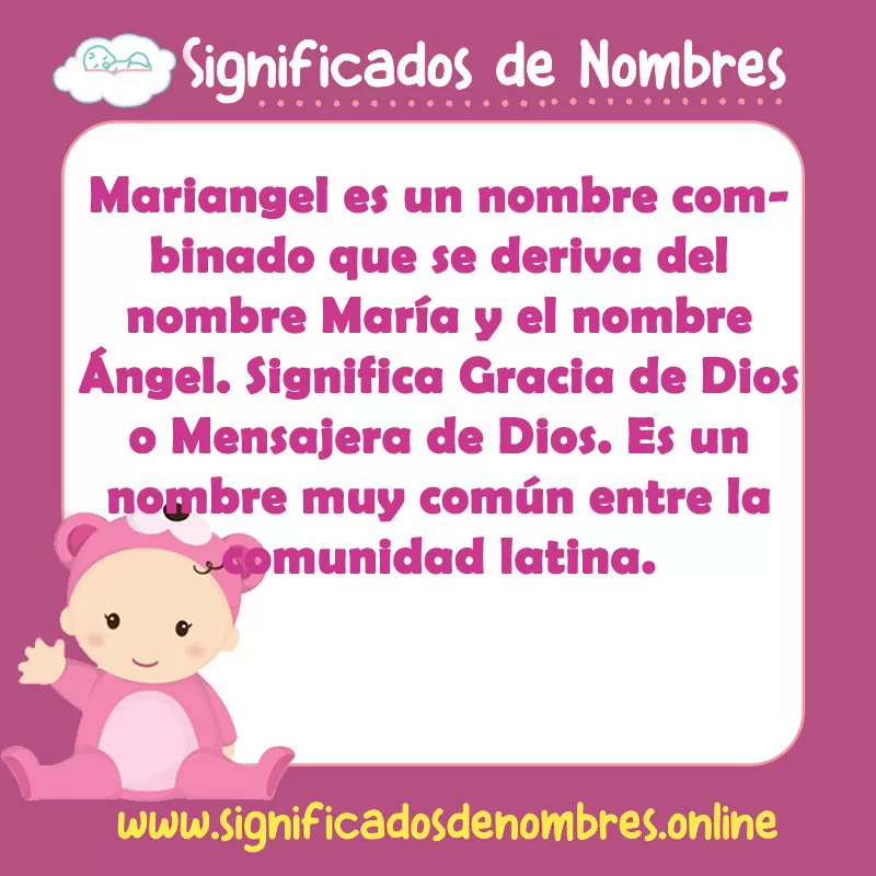 Significado de Mariangel 【 APODOS, ORIGEN Y MÁS