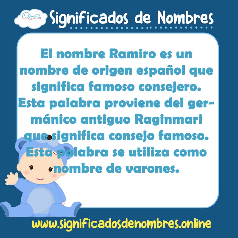 Significado de Ramiro 【 APODOS, ORIGEN Y MÁS