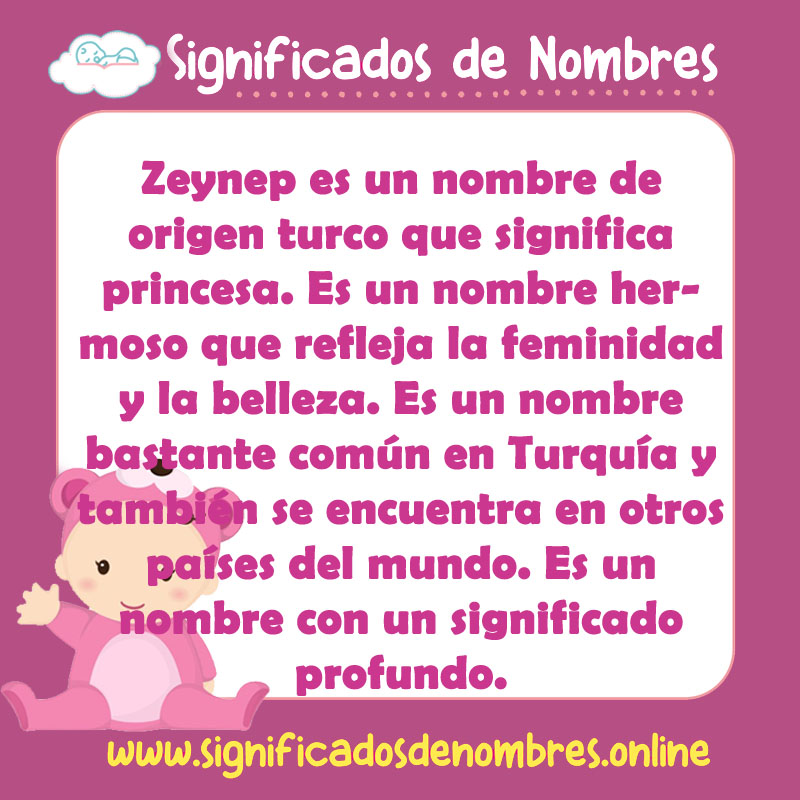 Significado de Zeynep 【 APODOS, ORIGEN Y MÁS