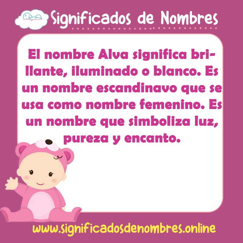 Significado de Alva 【 APODOS, ORIGEN Y MÁS