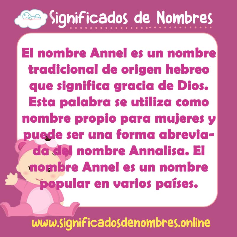 Significado de Annel 【 APODOS, ORIGEN Y MÁS