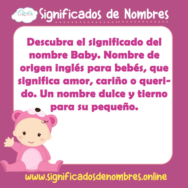 Significado de Baby 【 APODOS, ORIGEN Y MÁS