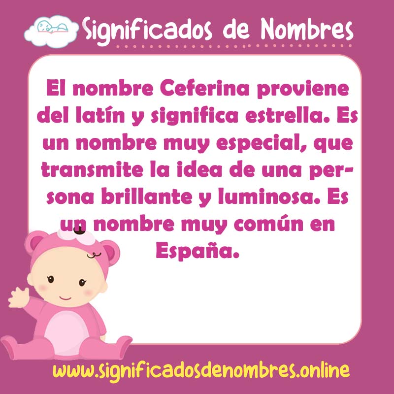 Significado de Ceferina 【 APODOS, ORIGEN Y MÁS