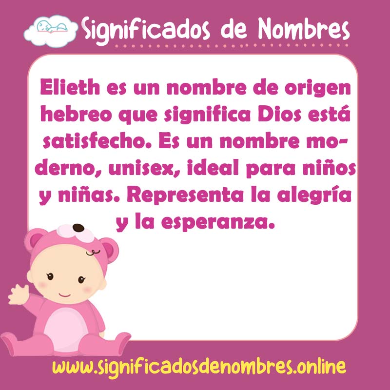 Significado de Elieth 【 APODOS, ORIGEN Y MÁS