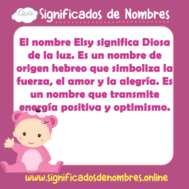 Significado de Elsy 【 APODOS, ORIGEN Y MÁS