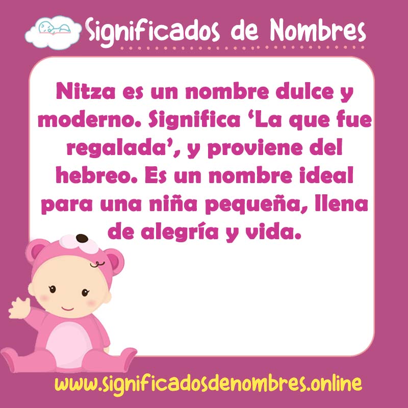 Significado de Nitza 【 APODOS, ORIGEN Y MÁS