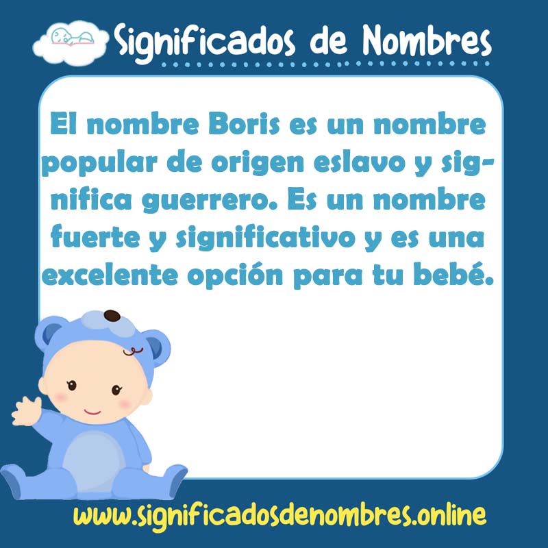Significado de Boris 【 APODOS, ORIGEN Y MÁS