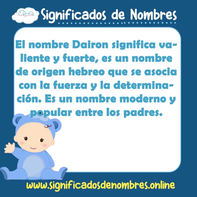 Significado de Dairon 【 APODOS, ORIGEN Y MÁS