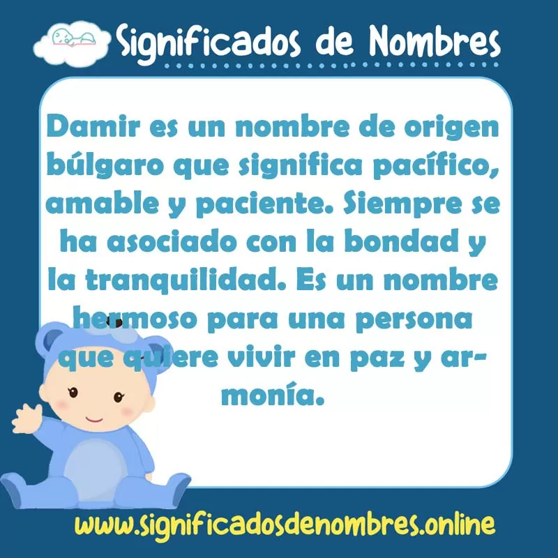 Significado de Damir 【 APODOS, ORIGEN Y MÁS