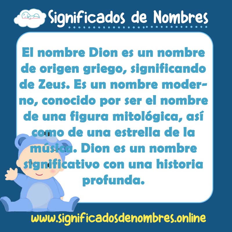 Significado de Dion 【 APODOS, ORIGEN Y MÁS