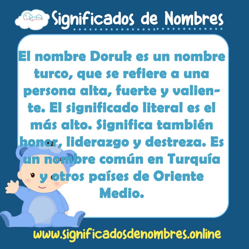Significado de Doruk 【 APODOS, ORIGEN Y MÁS