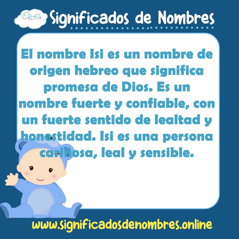 Significado de Isi 【 APODOS, ORIGEN Y MÁS