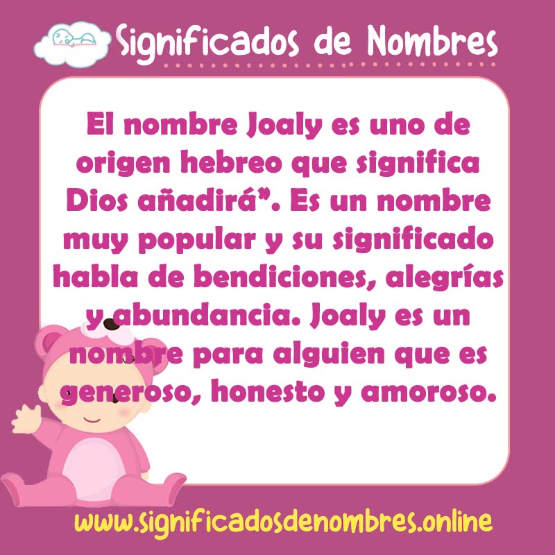 Significado de Joaly 【 APODOS, ORIGEN Y MÁS