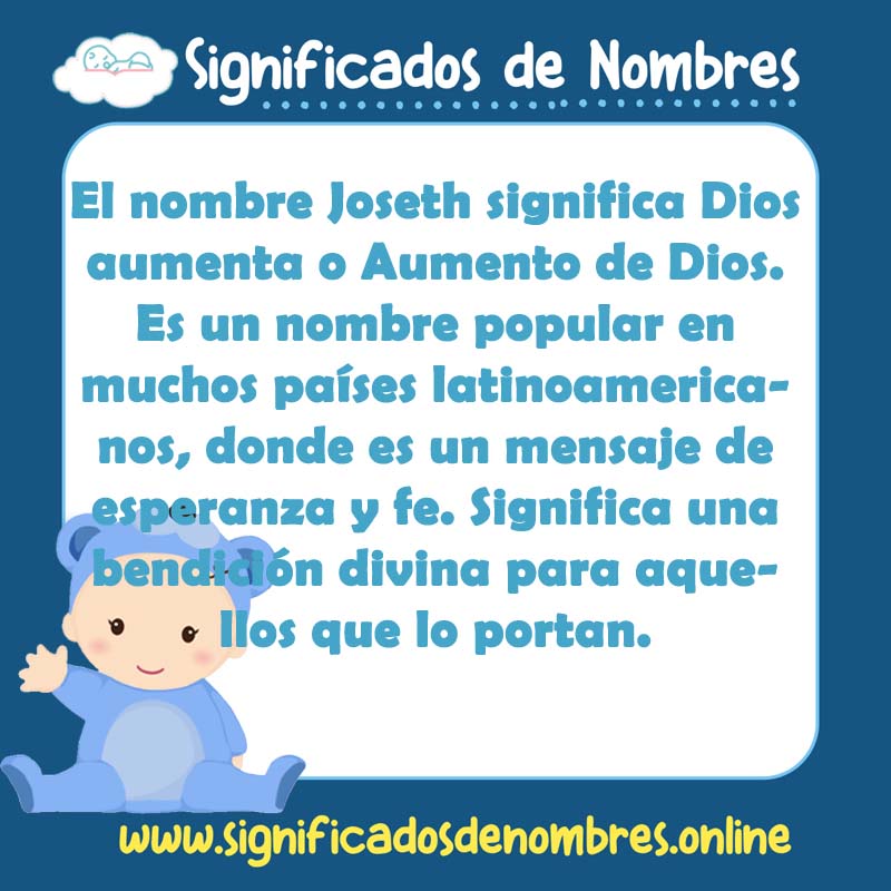 Significado de Joseth 【 APODOS, ORIGEN Y MÁS