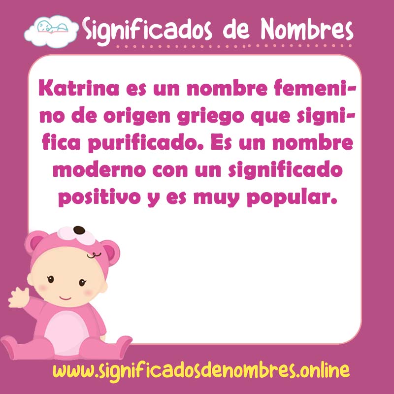 Significado de Katrina 【 APODOS, ORIGEN Y MÁS