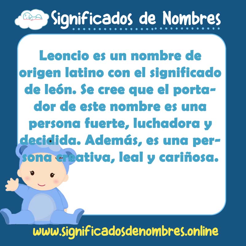 Significado de Leoncio 【 APODOS, ORIGEN Y MÁS