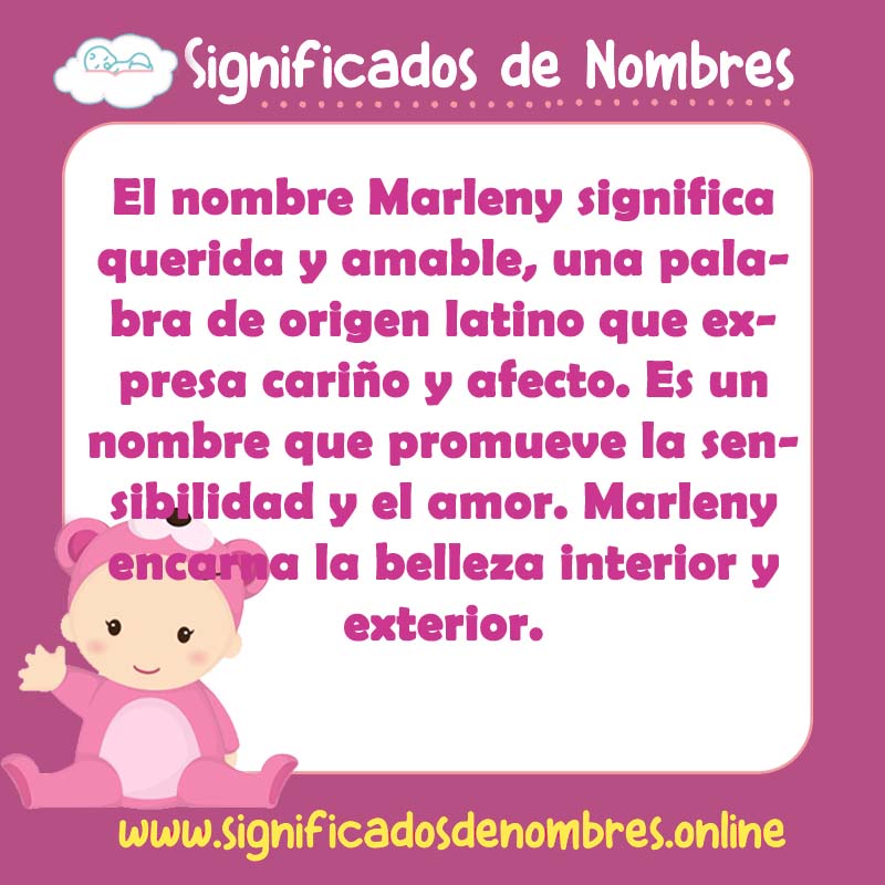 Significado de Marleny 【 APODOS, ORIGEN Y MÁS