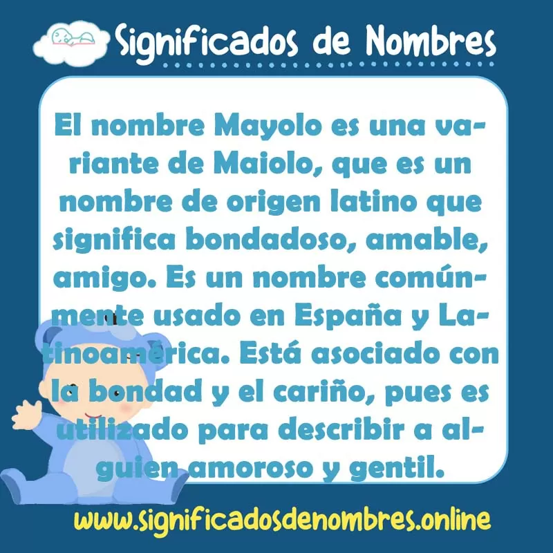 Significado de Mayolo 【 APODOS, ORIGEN Y MÁS