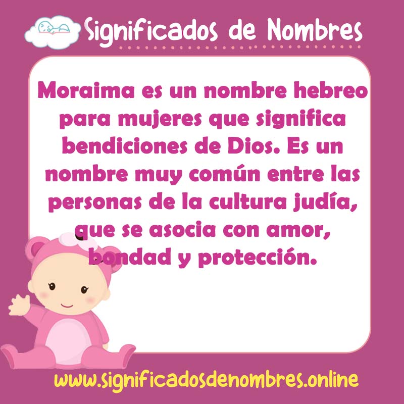 Significado de Moraima 【 APODOS, ORIGEN Y MÁS