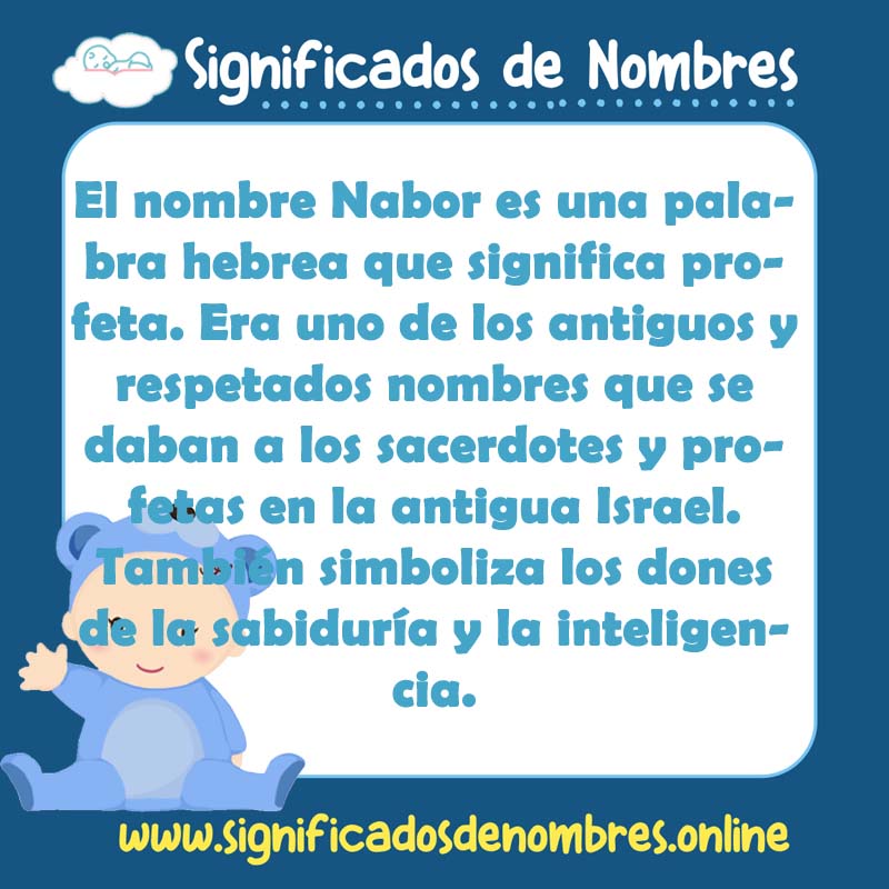 Significado de Nabor 【 APODOS, ORIGEN Y MÁS