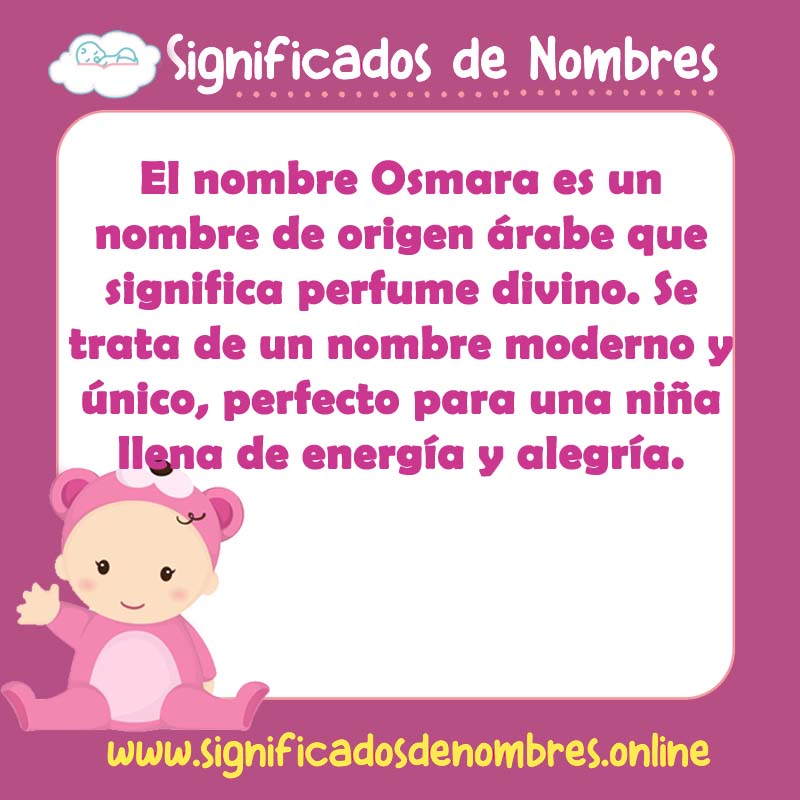 Significado de Osmara 【 APODOS, ORIGEN Y MÁS