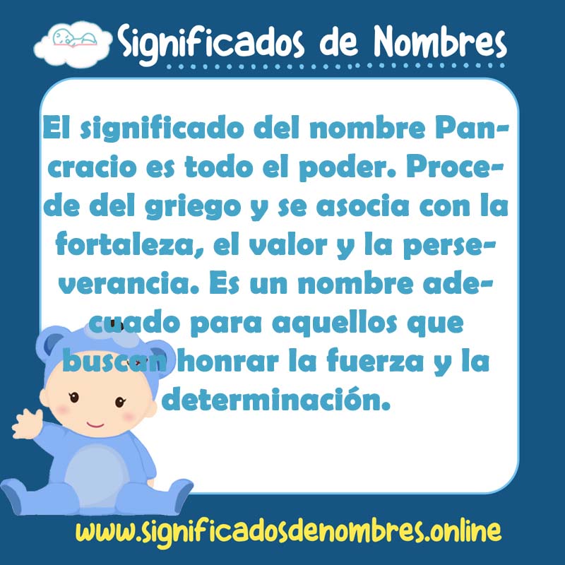 Significado de Pancracio 【 APODOS, ORIGEN Y MÁS