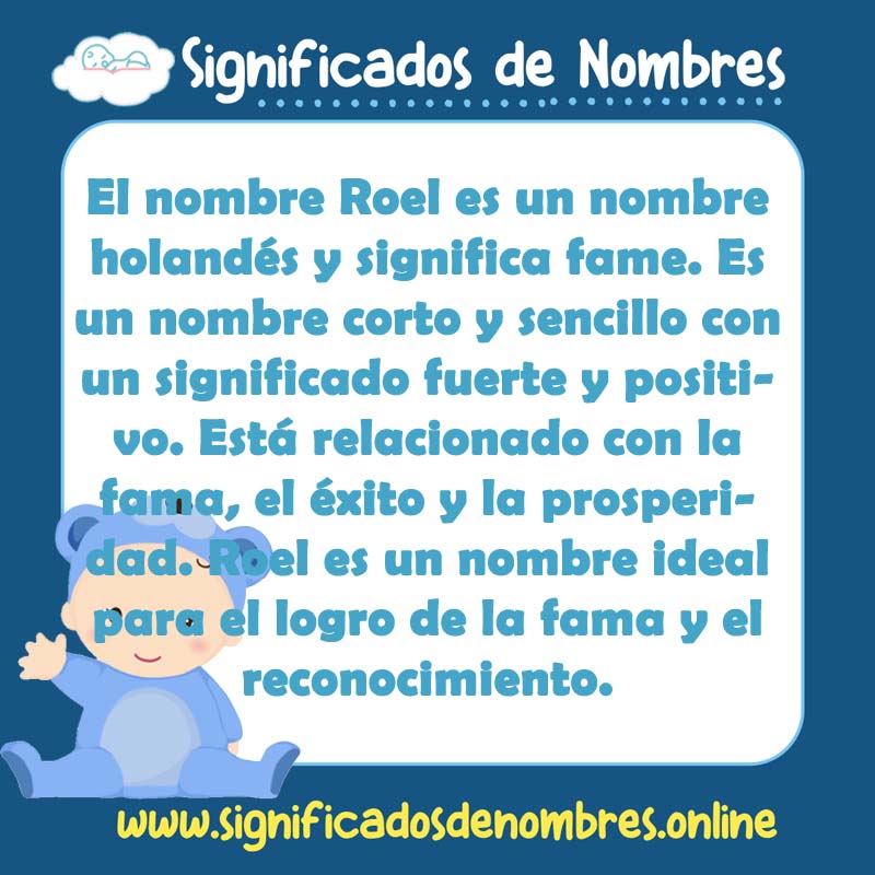 Significado de Roel 【 APODOS, ORIGEN Y MÁS