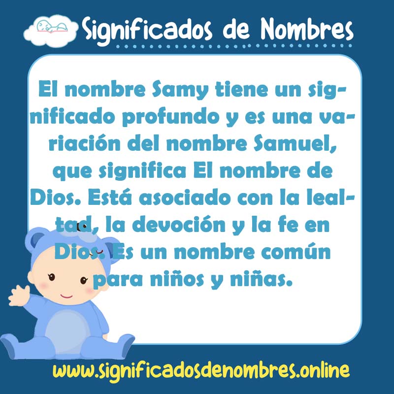 Significado de Samy 【 APODOS, ORIGEN Y MÁS