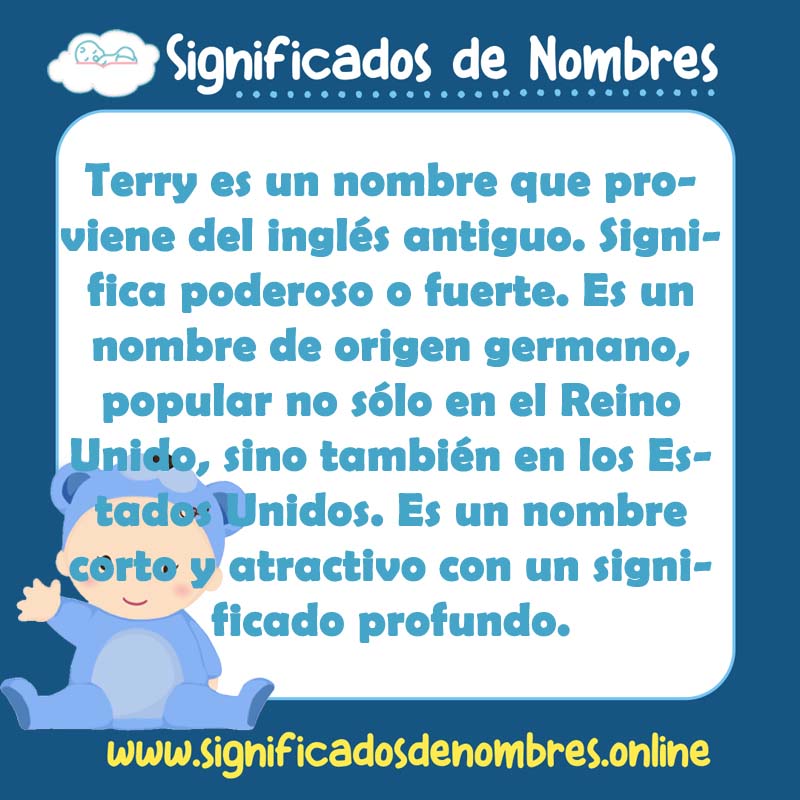 Significado de Terry 【 APODOS, ORIGEN Y MÁS