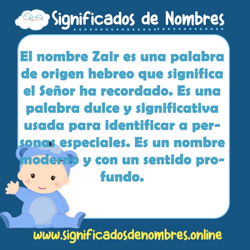 Significado de Zair 【 APODOS, ORIGEN Y MÁS