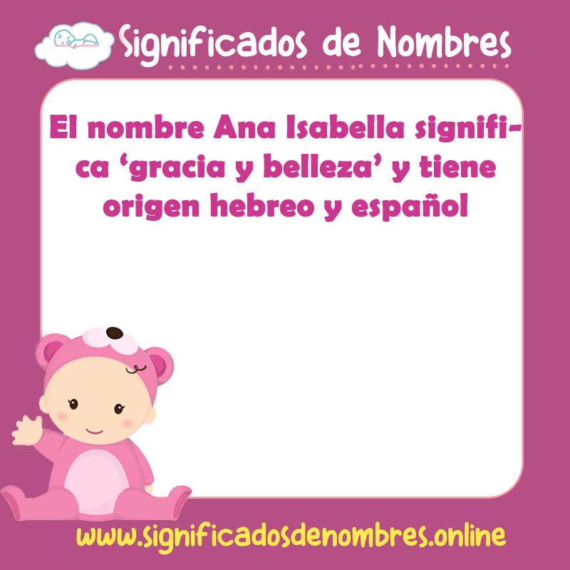 Significado de Ana Isabella 【 APODOS, ORIGEN Y MÁS